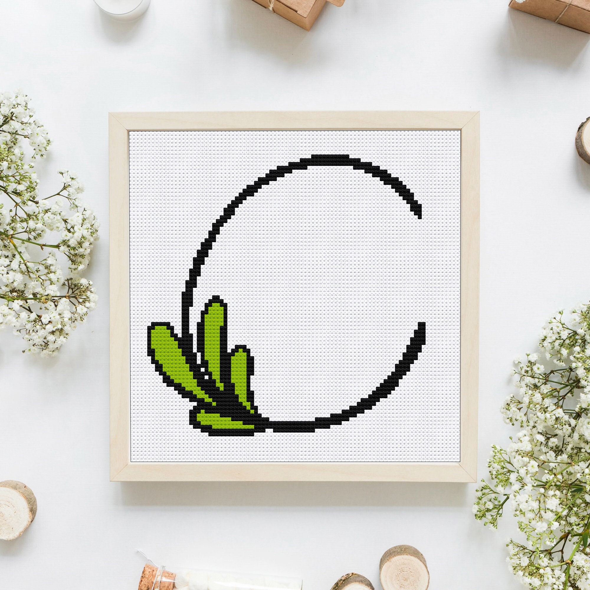 Floral Letter C, Cross Stitch C Pattern, Monogram C Cross Stitch ...