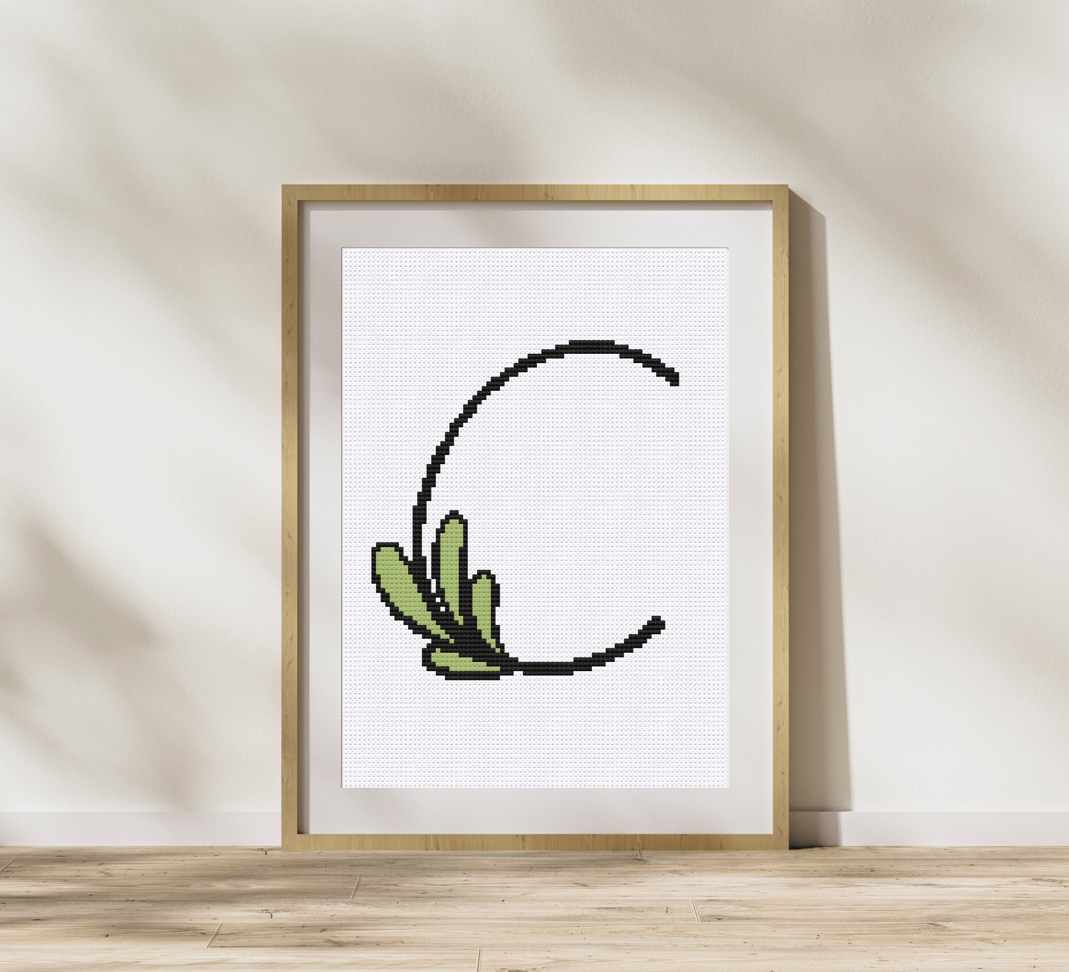 Floral Letter C, Cross Stitch C Pattern, Monogram C Cross Stitch ...