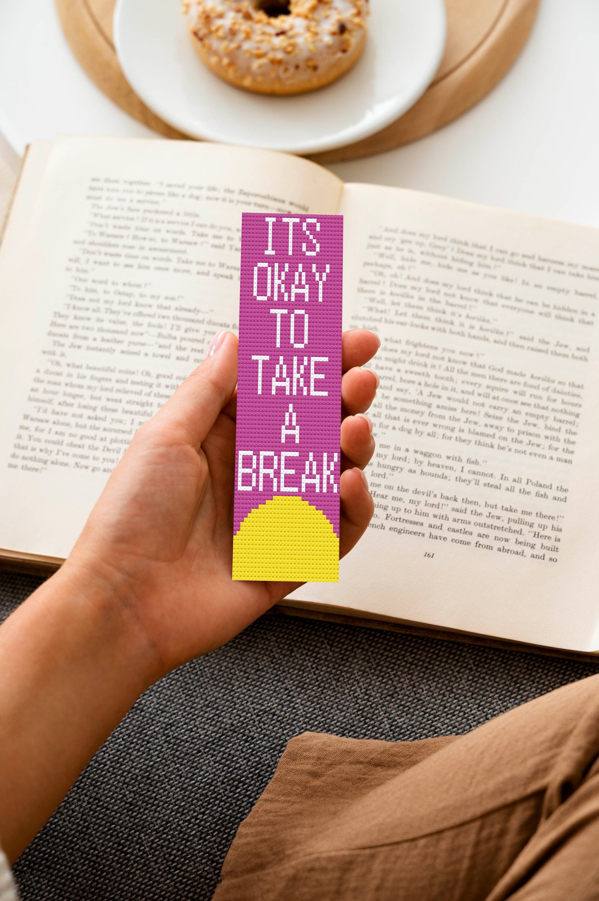 Funny Bookmark Cross Stitch Pattern, It's Okey to Take A Break Cross ...