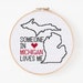 Michigan State Map Cross Stitch Pattern, Someone in Michigan Loves Me ...