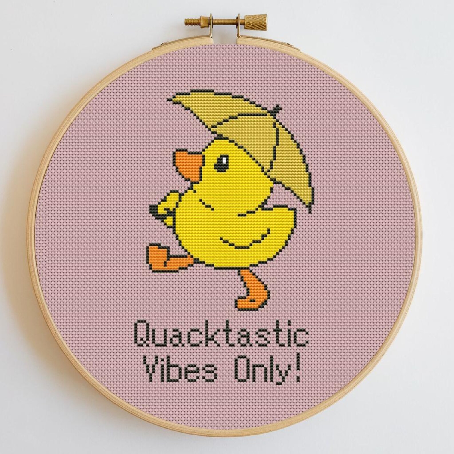 Duck Cross Stitch Pattern, Snarky Cross Stitch, Quacktastic Vibes Only, Duck Counted Cross ...