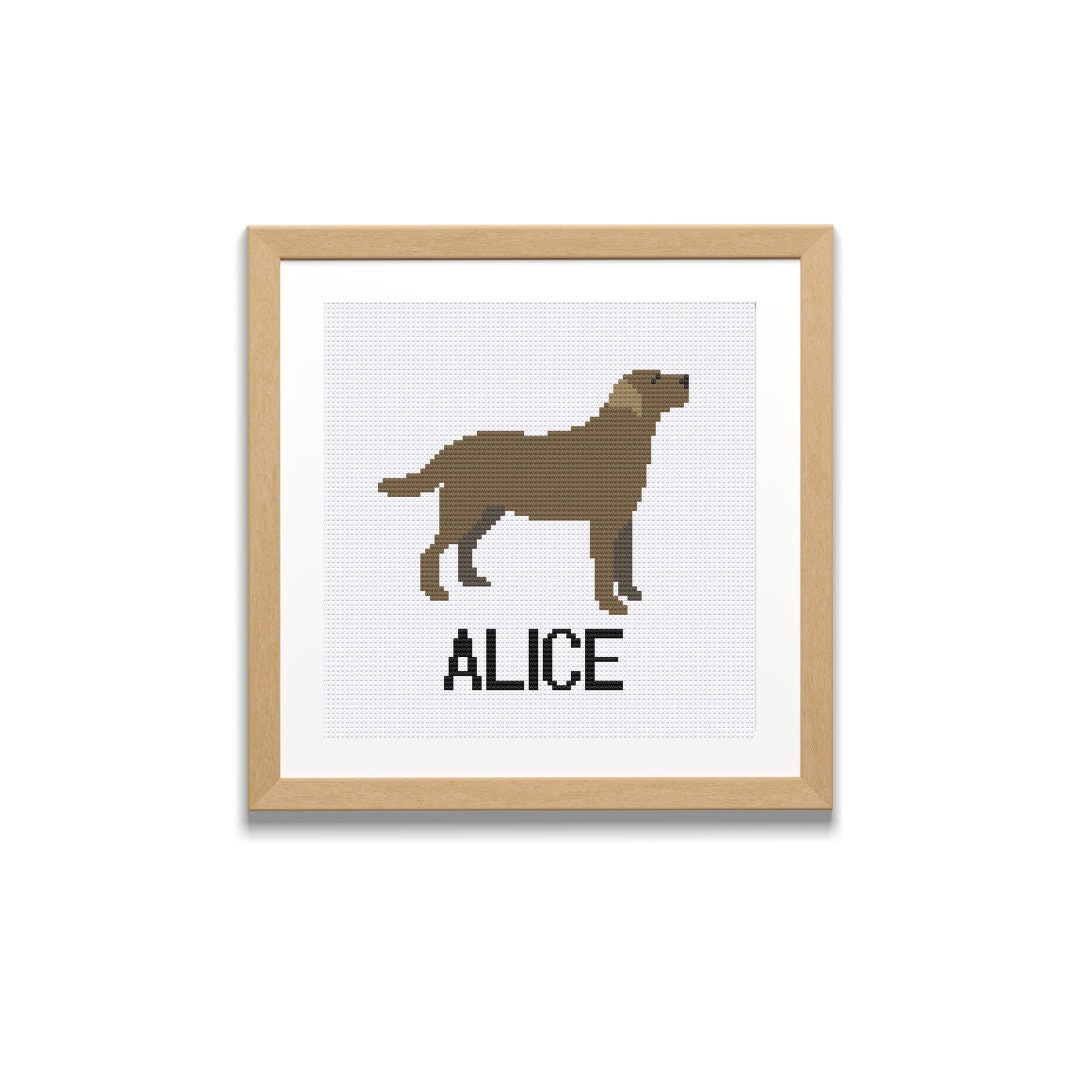 Personalized Labrador Dog Cross Stitch, Labrador Dog Pattern, Custom ...