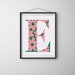 Letter E, Cross Stitch Alphabet Pattern, Floral Monogram, Counted Cross ...