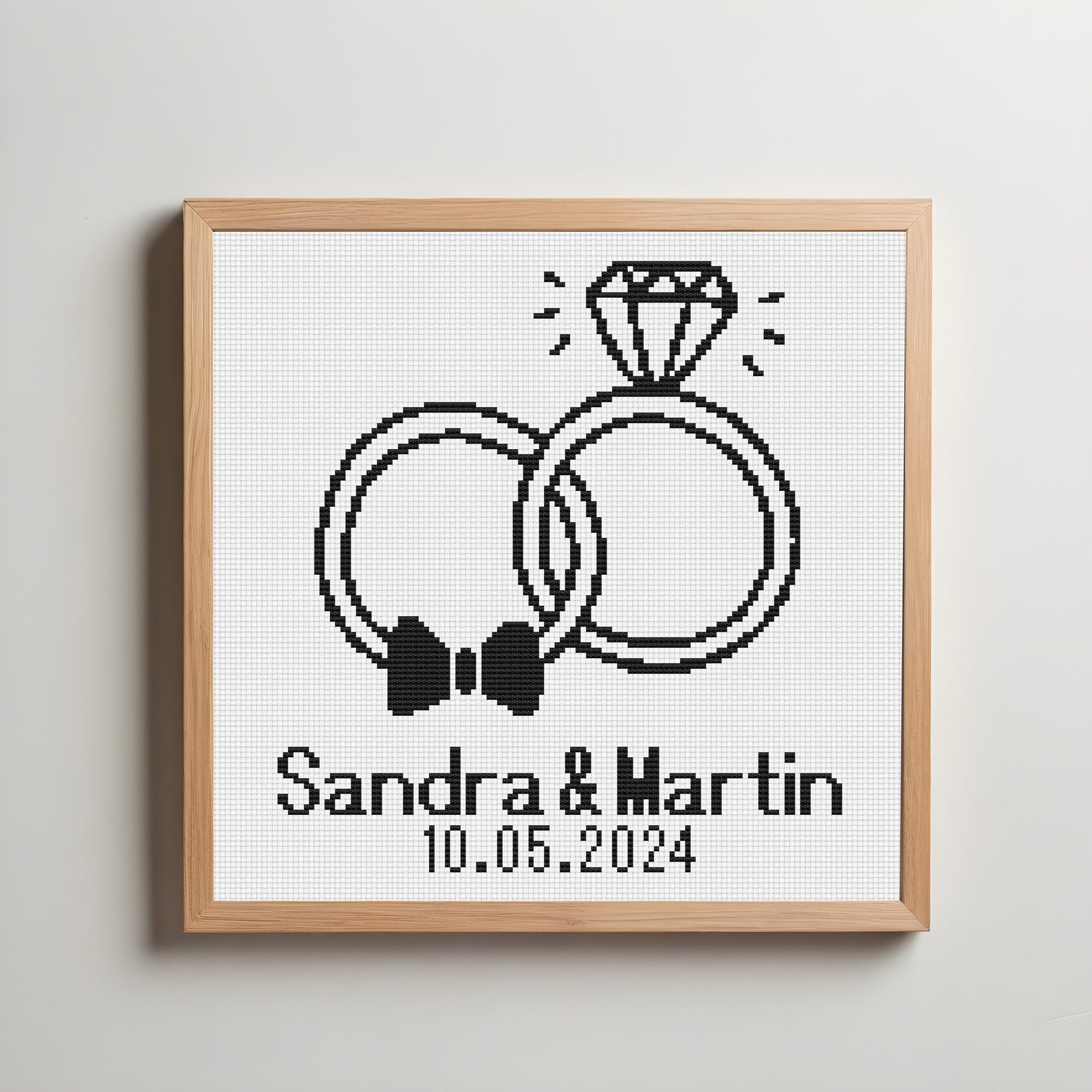 Wedding Cross Stitch Sampler, Custom Wedding Pattern, Wedding ...