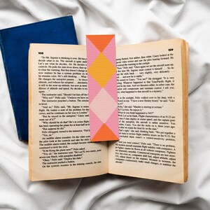 Geometric Colorful Bookmark Cross Stitch Pattern, Bookmark Cross Stitch ...