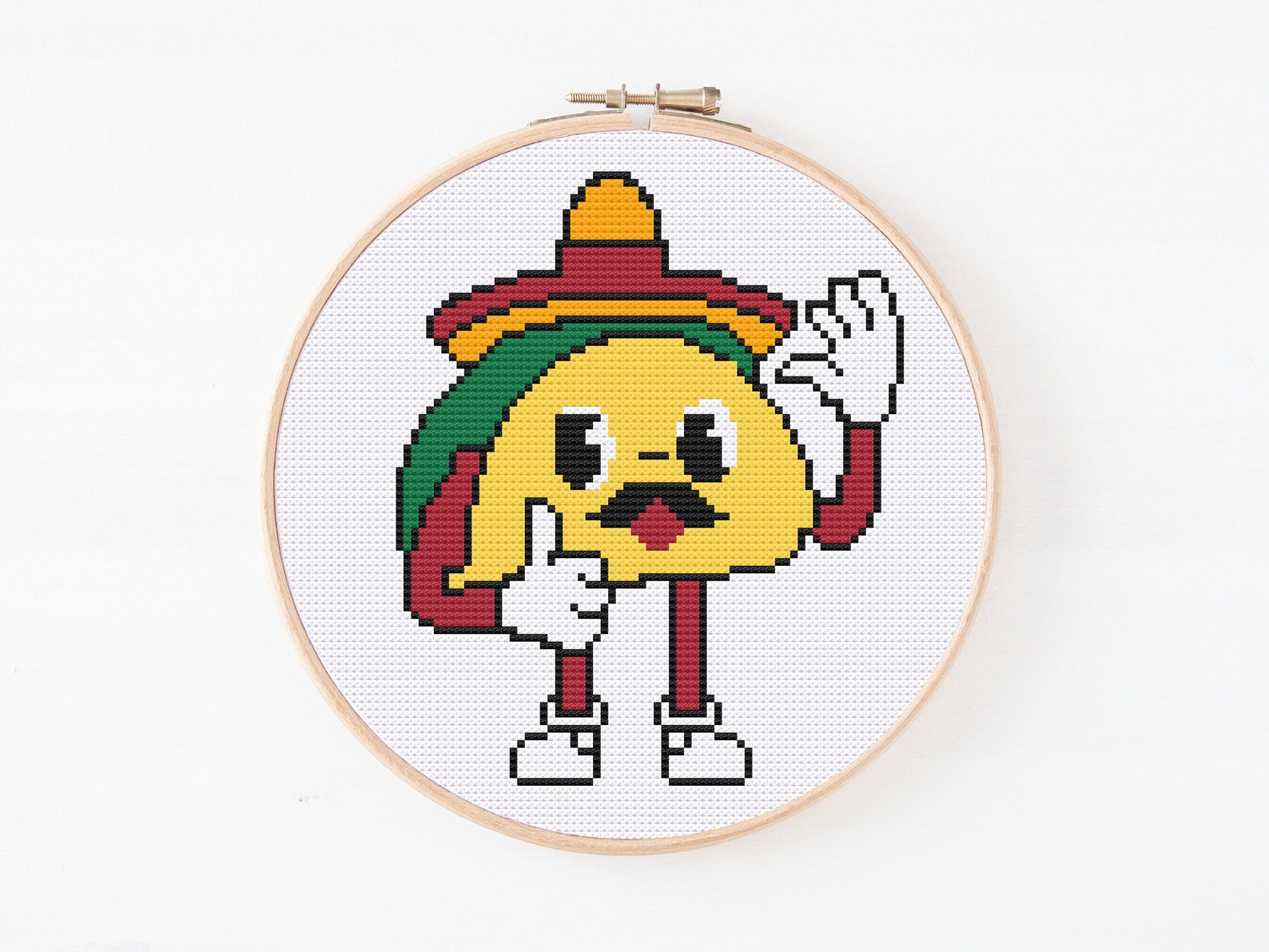 Funny Taco Cross Stitch Pattern, Modern Stitch Pattern, Food Lover ...