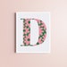 Letter D, Cross Stitch Alphabet Pattern, Floral Monogram, Counted Cross ...