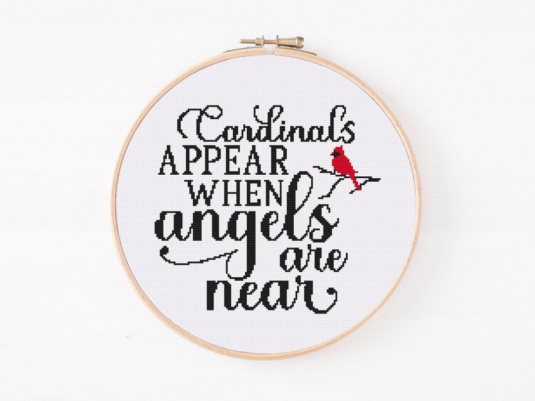 Cardinals Appear When Angels Are Near Cross Stitch Pattern, Cardinals ...