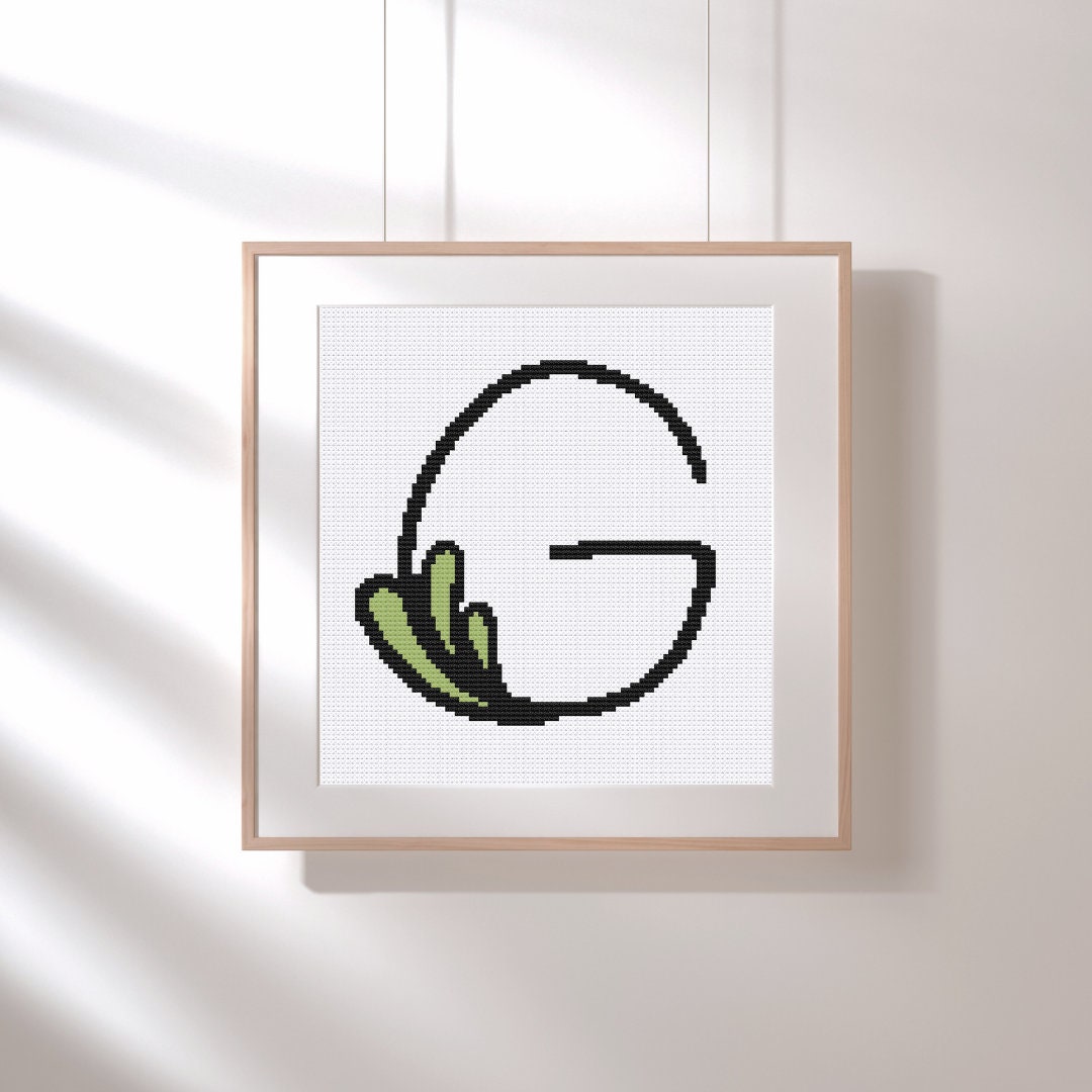 Floral Letter G, Cross Stitch G Pattern, Monogram G Cross Stitch ...