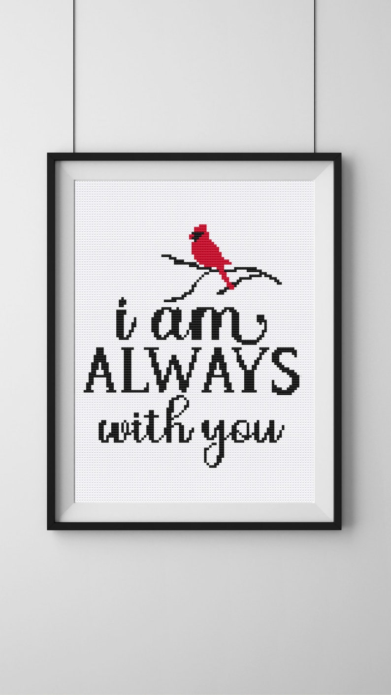 I Am Always With You Cross Stitch Pattern Modern Cross - Etsy