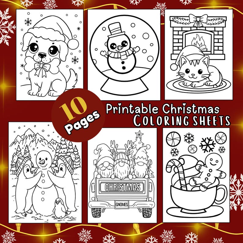 Coloriages de Noël à imprimer en PDF | Jolies feuilles à colorier pour ...