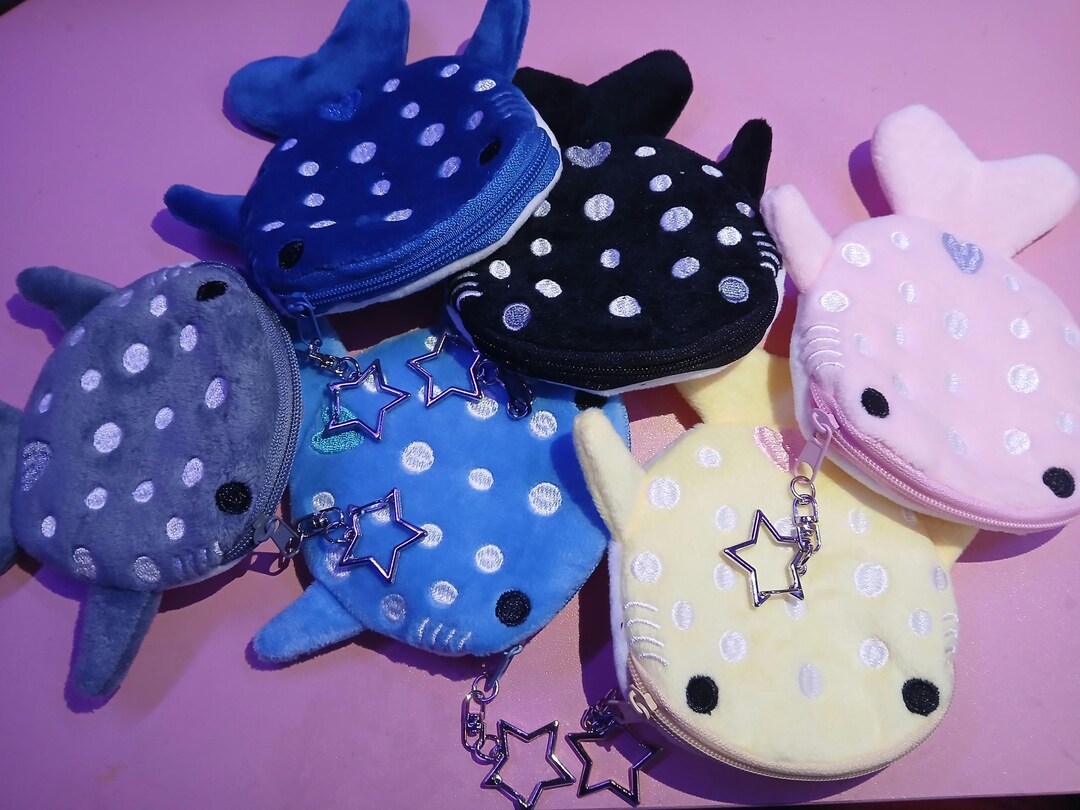 New Colors! Whale Shark Coin Purse With Star Keychain - Etsy