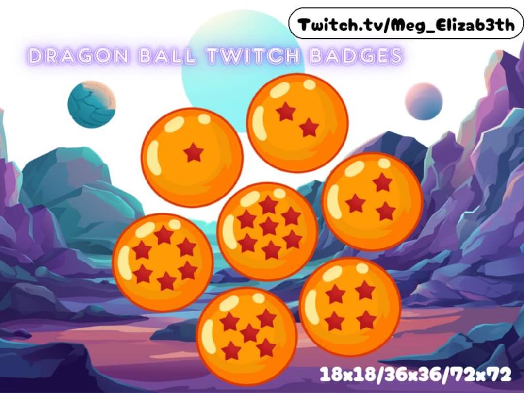 Dragonball Z Inspired Twitch Badges: 7-piece Set (digital Download) - Etsy