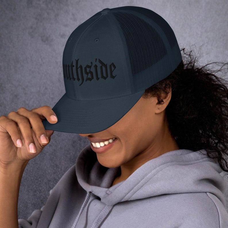 Southside Black Letter Trucker Cap - Etsy