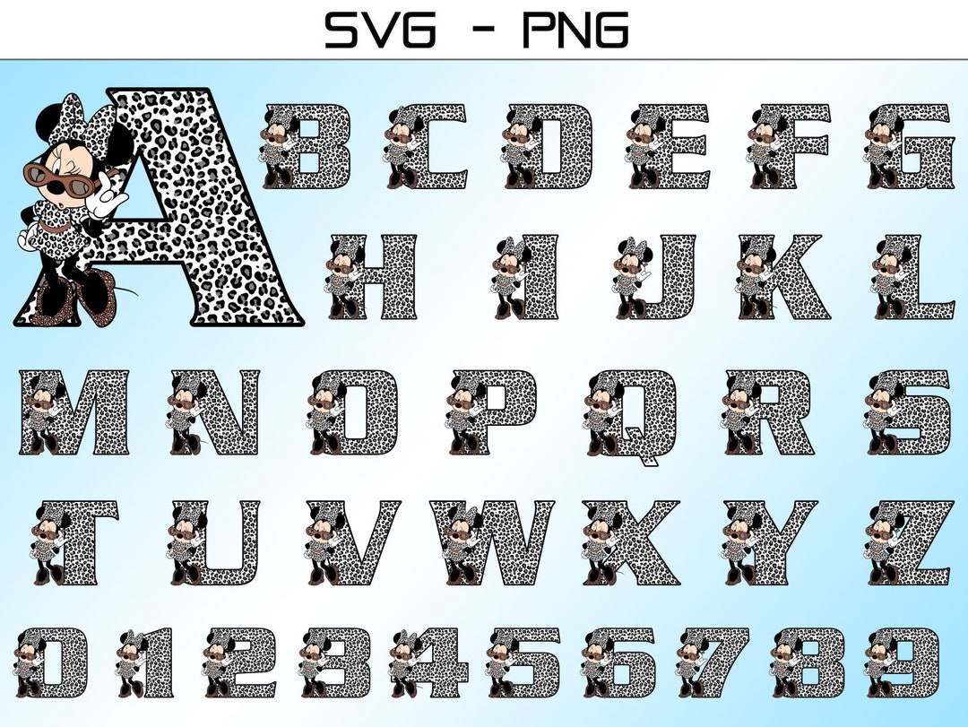 Mouse Alphabet PNG SVG Bundle, Mouse Font SVG, Letters Svg, Mouse ...
