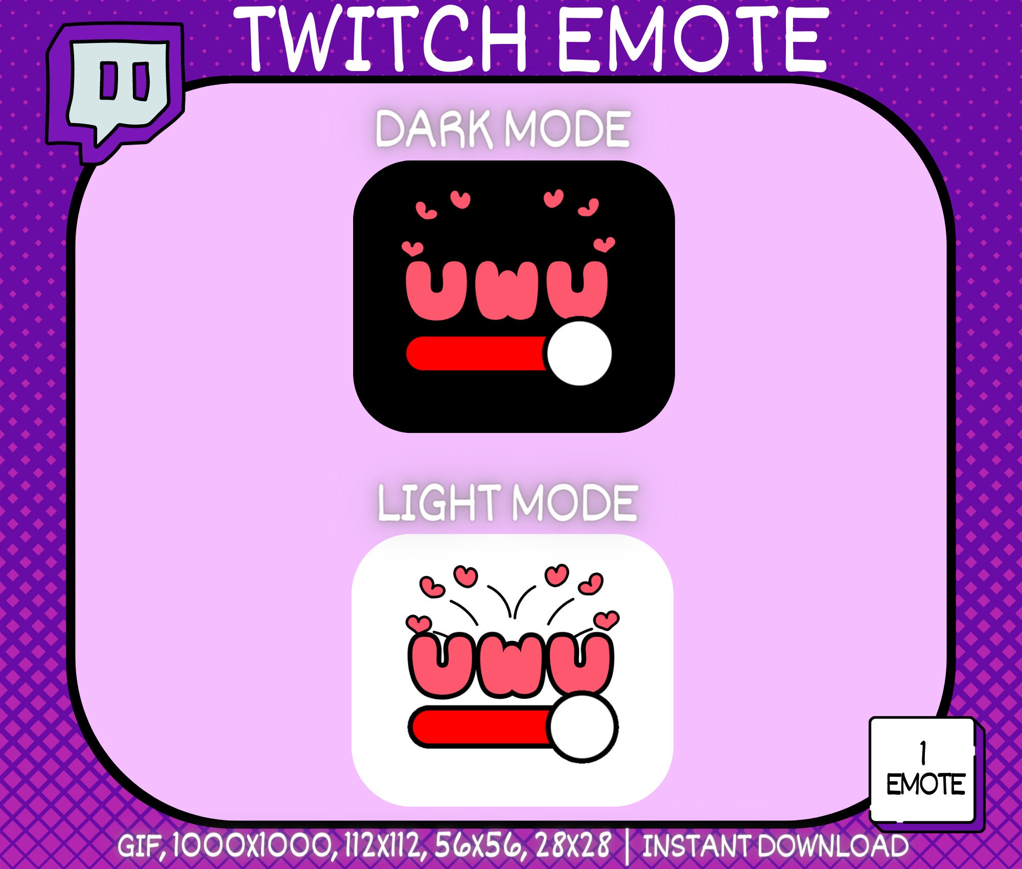 Animated Twitch Emote, UWU Emote, Funny Twitch Emote, UWU Twitch Emote ...