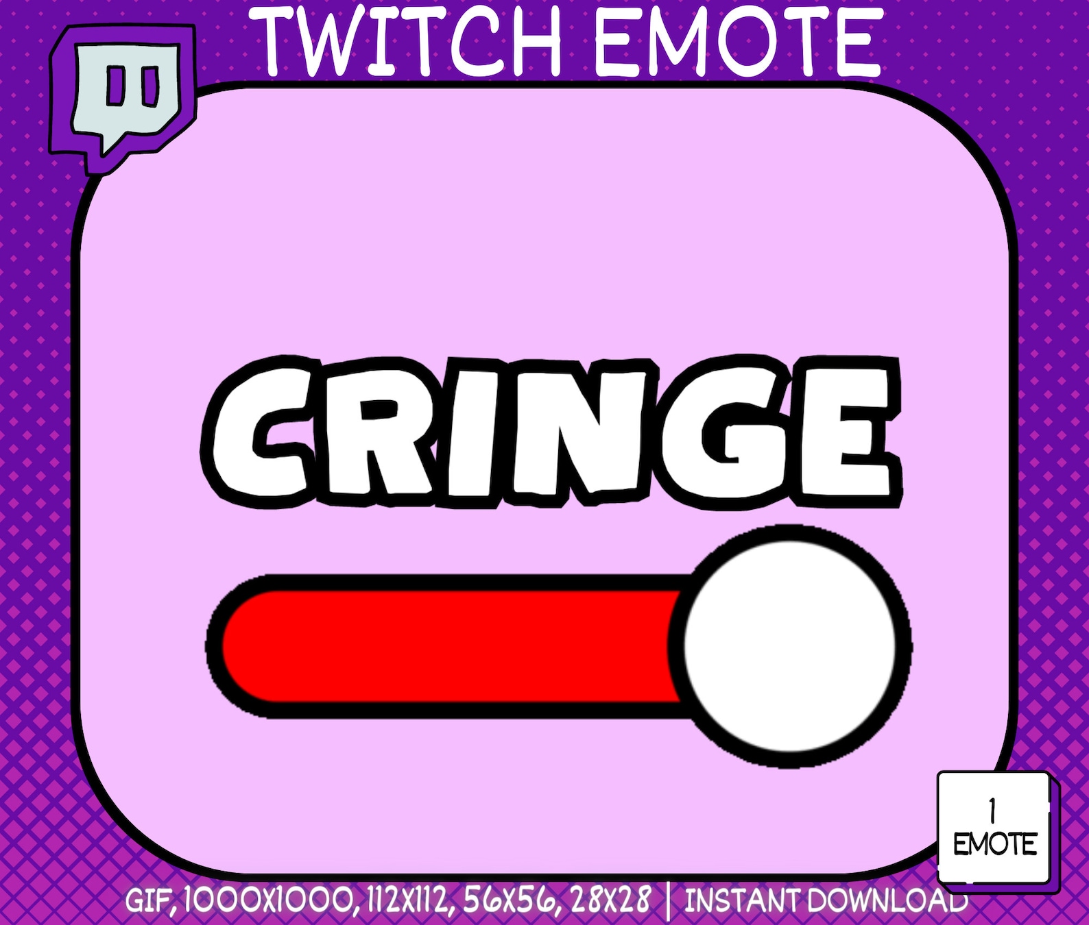 Animated Cringe Twitch Emote (instant Download) - Etsy