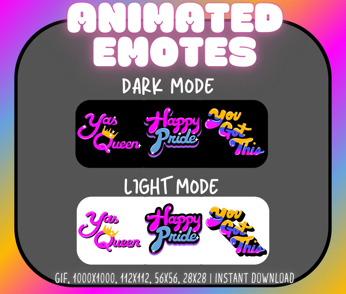 Animated Pride Emotes, Pride Animated Emotes, Pride Twitch Emotes ...