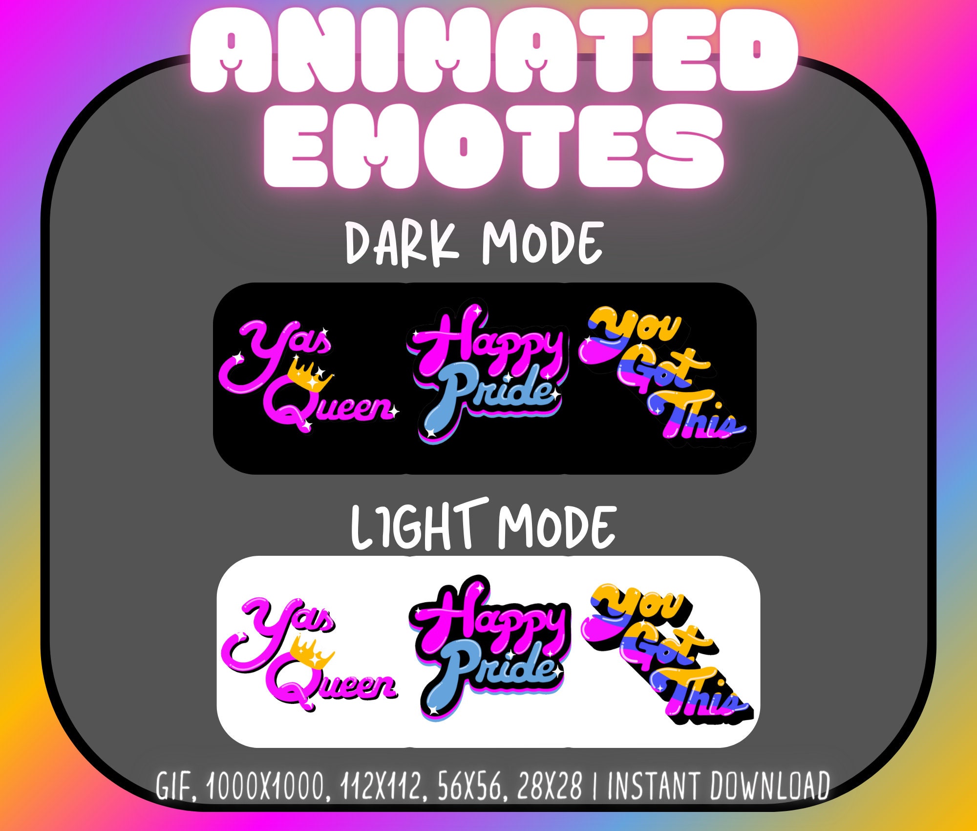 Animated Pride Emotes, Pride Animated Emotes, Pride Twitch Emotes ...