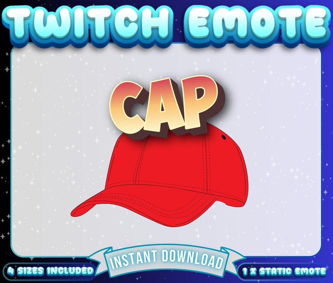 1 X Cap Twitch Emote, Funny Emote, Discord Emote, Funny Twitch Emote ...