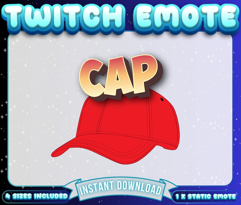 1 X Cap Twitch Emote, Funny Emote, Discord Emote, Funny Twitch Emote ...