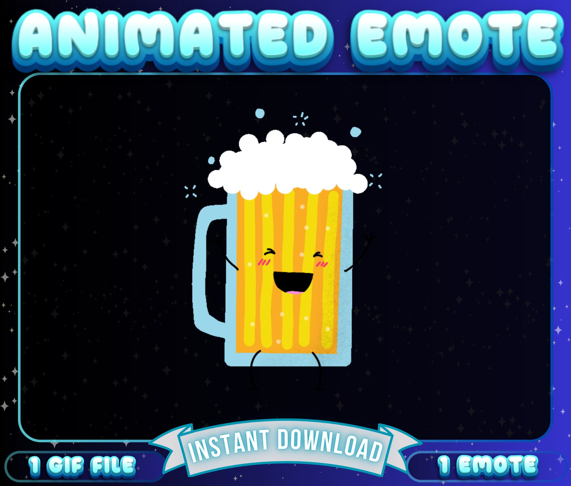 Animated Twitch Emote, Dancing Beer Emote, Funny Twitch Emote, Dancing ...
