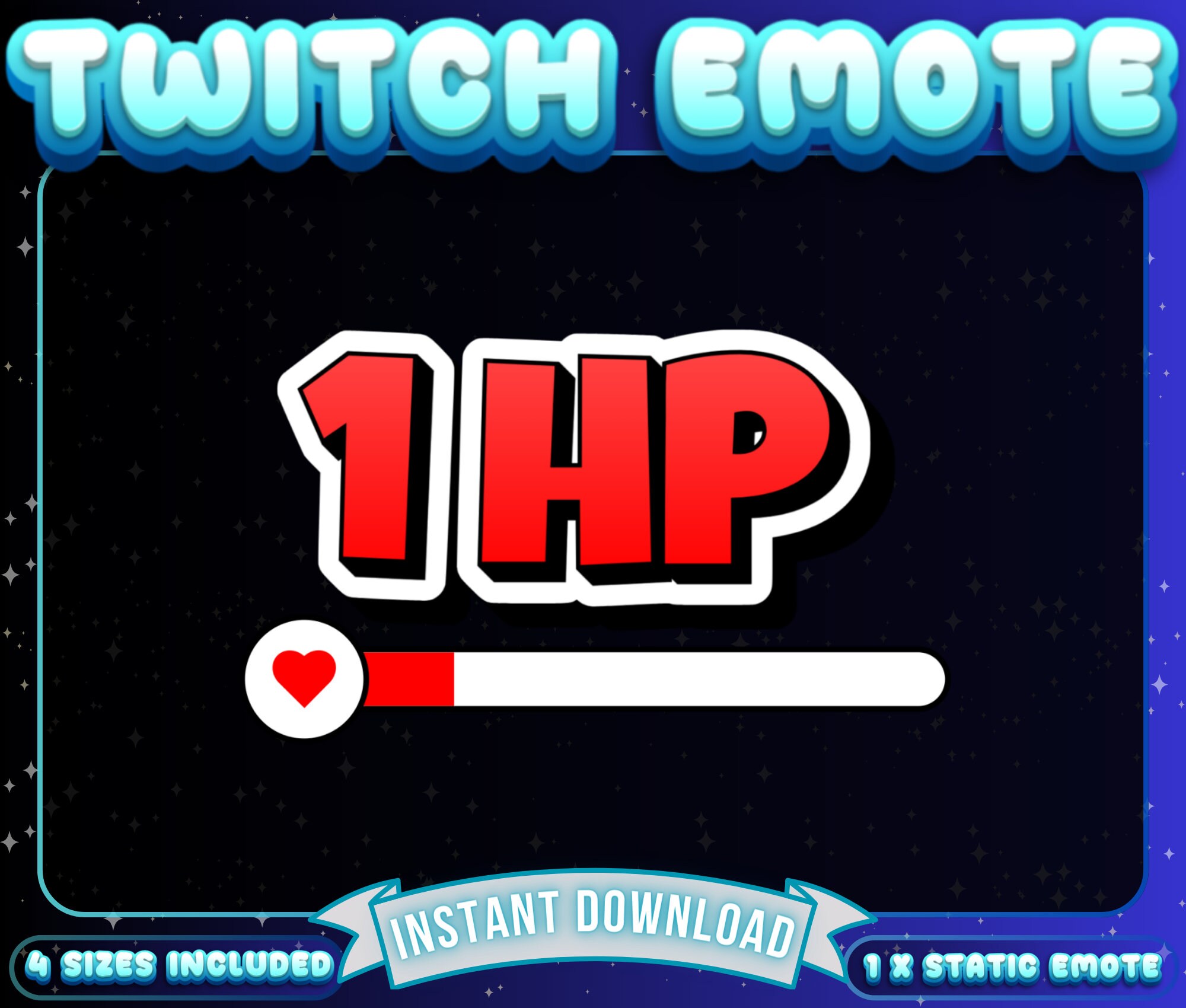 1 X 1 HP Twitch Emote, Funny Emote, Discord Emote, Funny Twitch Emote ...