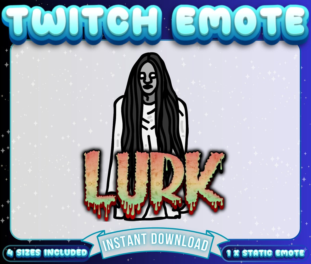 1 X Horror Lurk Twitch Emote, Funny Emote, Discord Emote, Funny Scary ...
