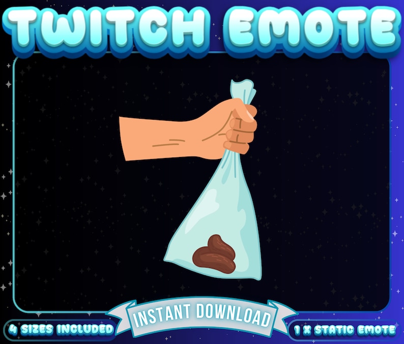 1 X Bag of Poop Twitch Emote, Funny Emote, Discord Emote, Funny Twitch ...