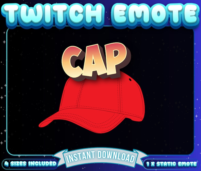 1 X Cap Twitch Emote, Funny Emote, Discord Emote, Funny Twitch Emote ...