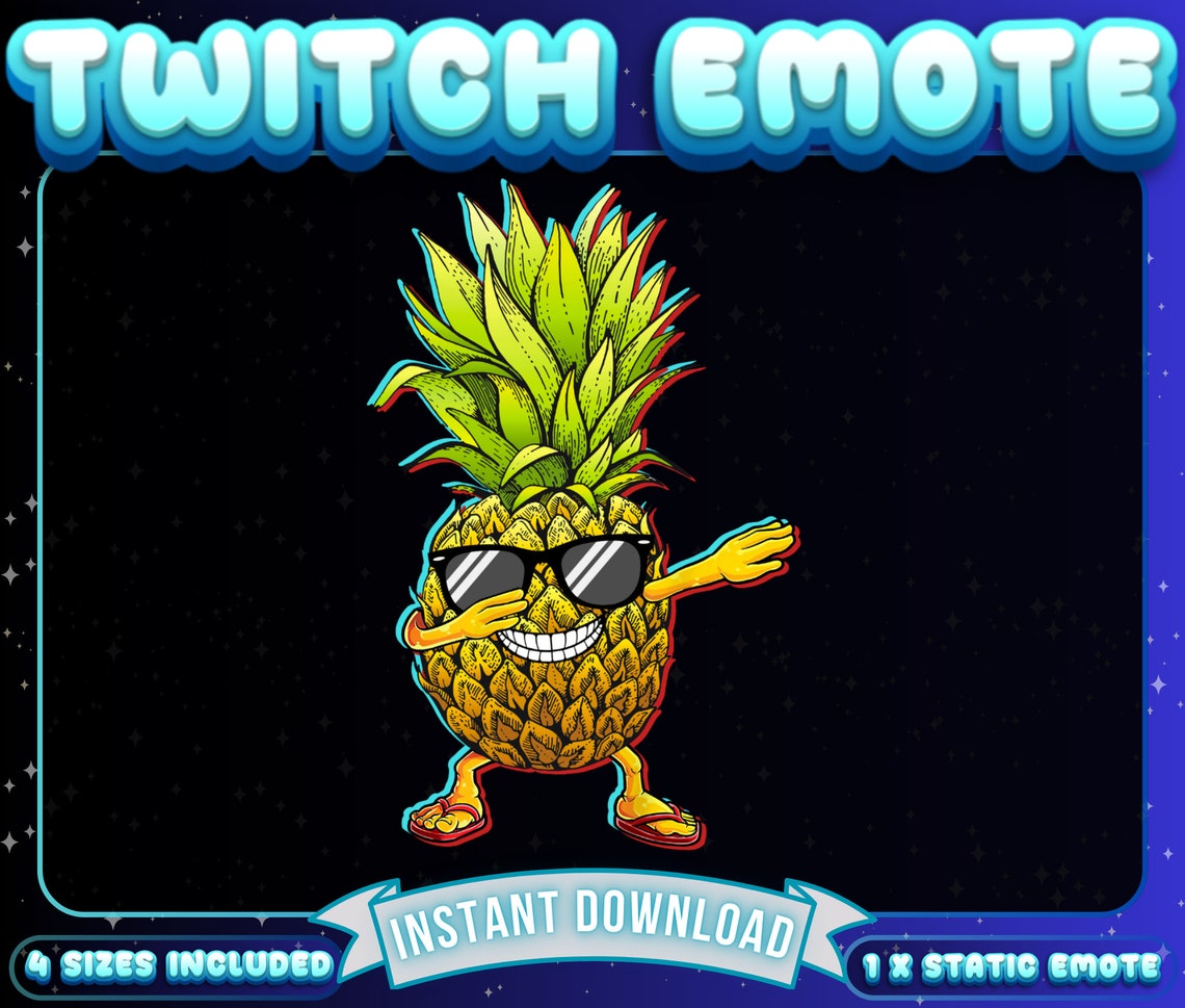 Pineapple Dab Twitch Emote, Funny Streamer Emote (digital Download) - Etsy