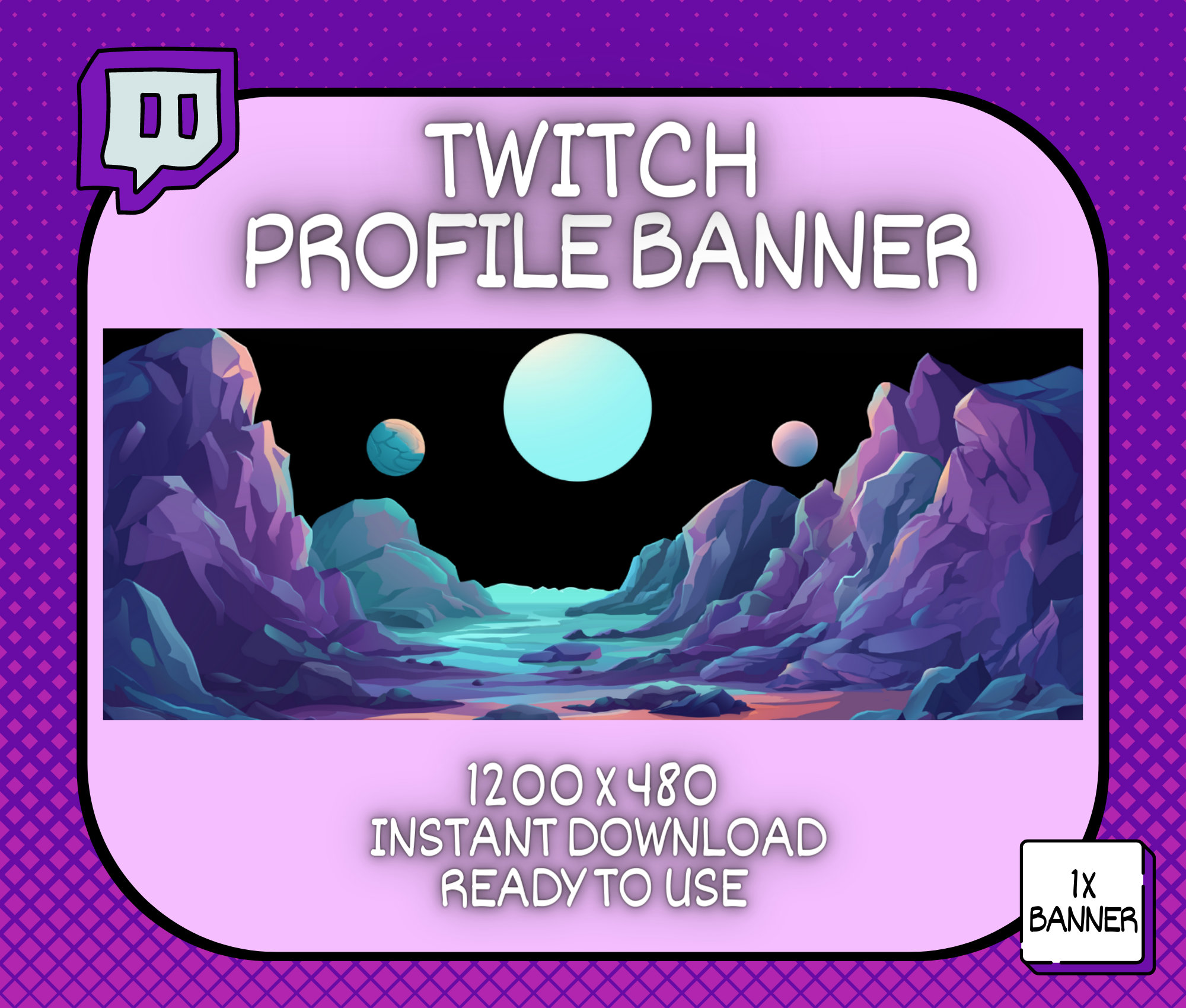 Cute Twitch Profile Banner, Cute Profile Banner, Gamer Profile Display ...