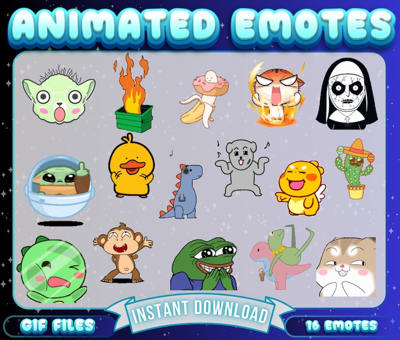 Animated Emote, Twitch Emote Megapack, Discord Emotes, Twitch Emotes ...