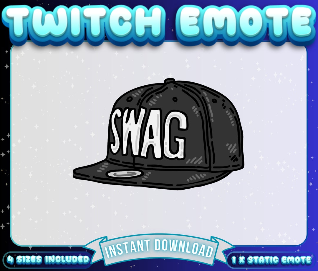 Swag Stream Emote, Funny Emote, Swag Hat Emote, Discord Emote, Twitch ...