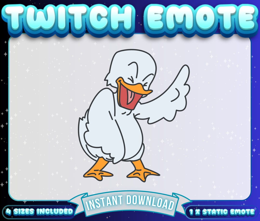 1 X Laughing Duck Twitch Emote, Funny Emote, Discord Emote, Funny ...