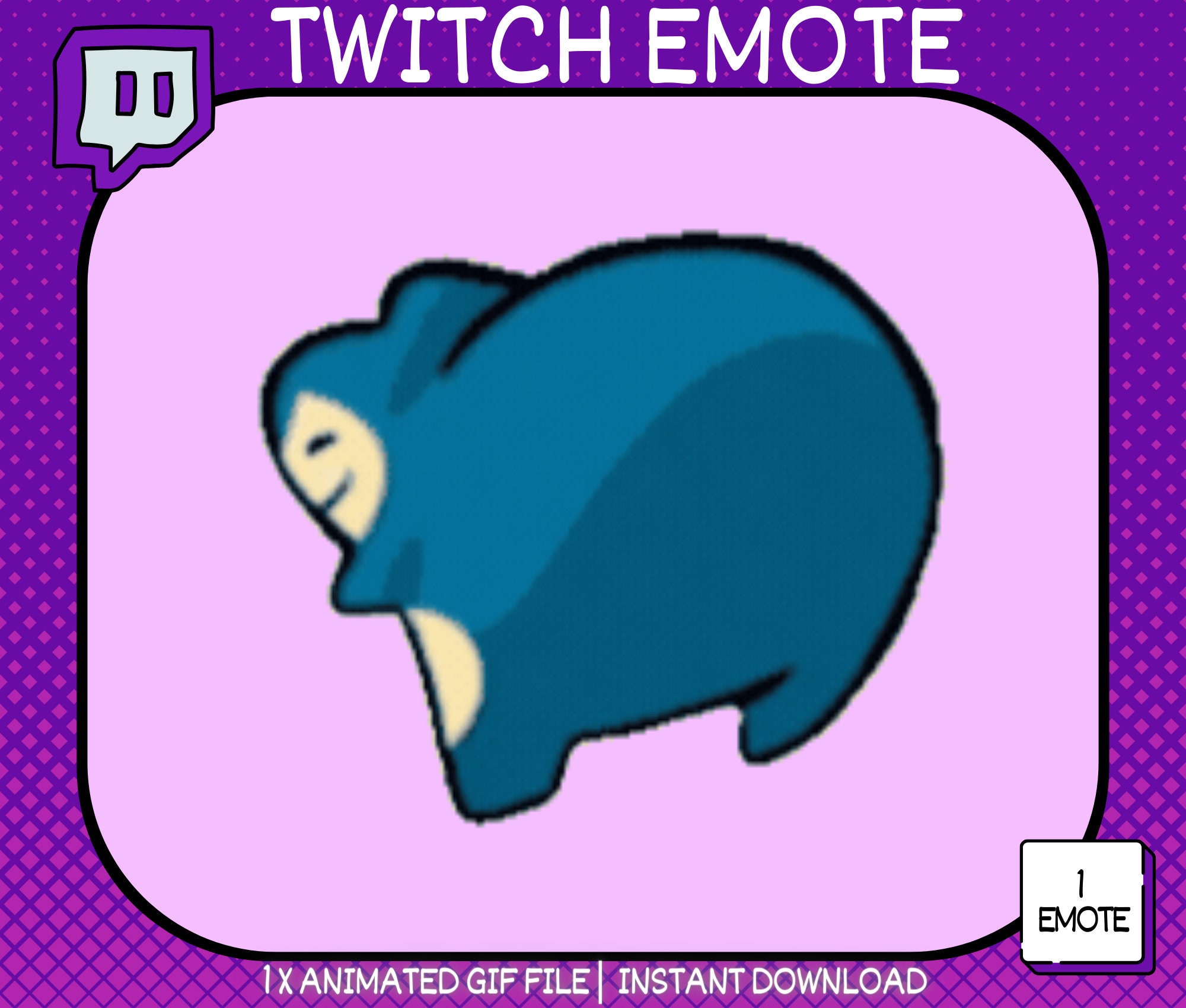 Animated Twitch Emote Snorlax Twerking Emote Funny Twitch - Etsy UK