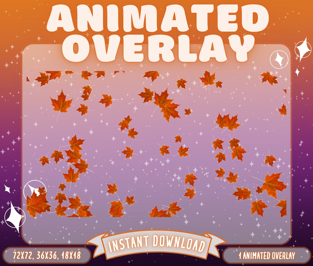 Animated Twitch Overlay, Falling Leaves Overlay, Animated Falling ...
