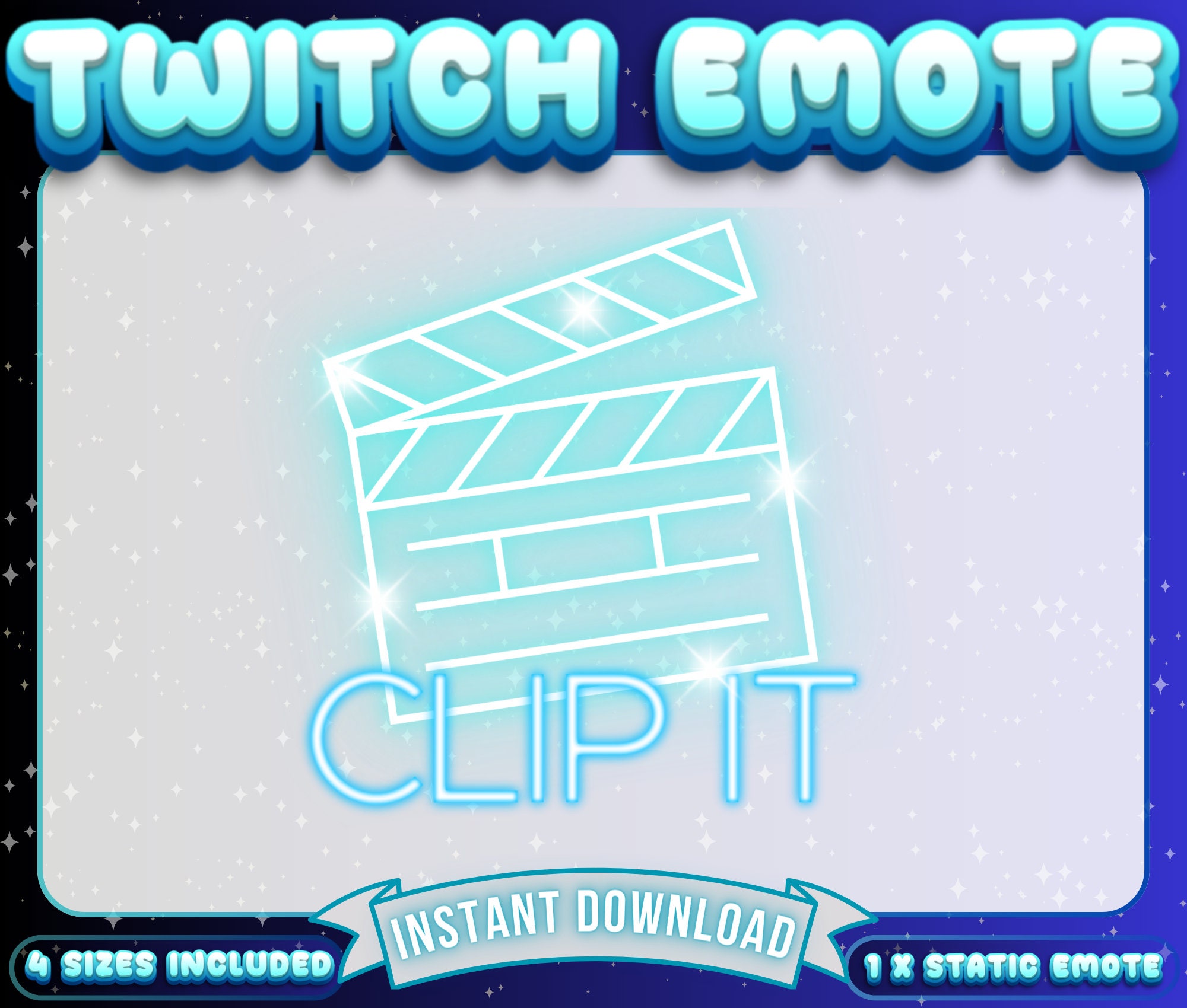 1 X Clip It Twitch Emote, Funny Emote, Discord Emote, Funny Twitch ...