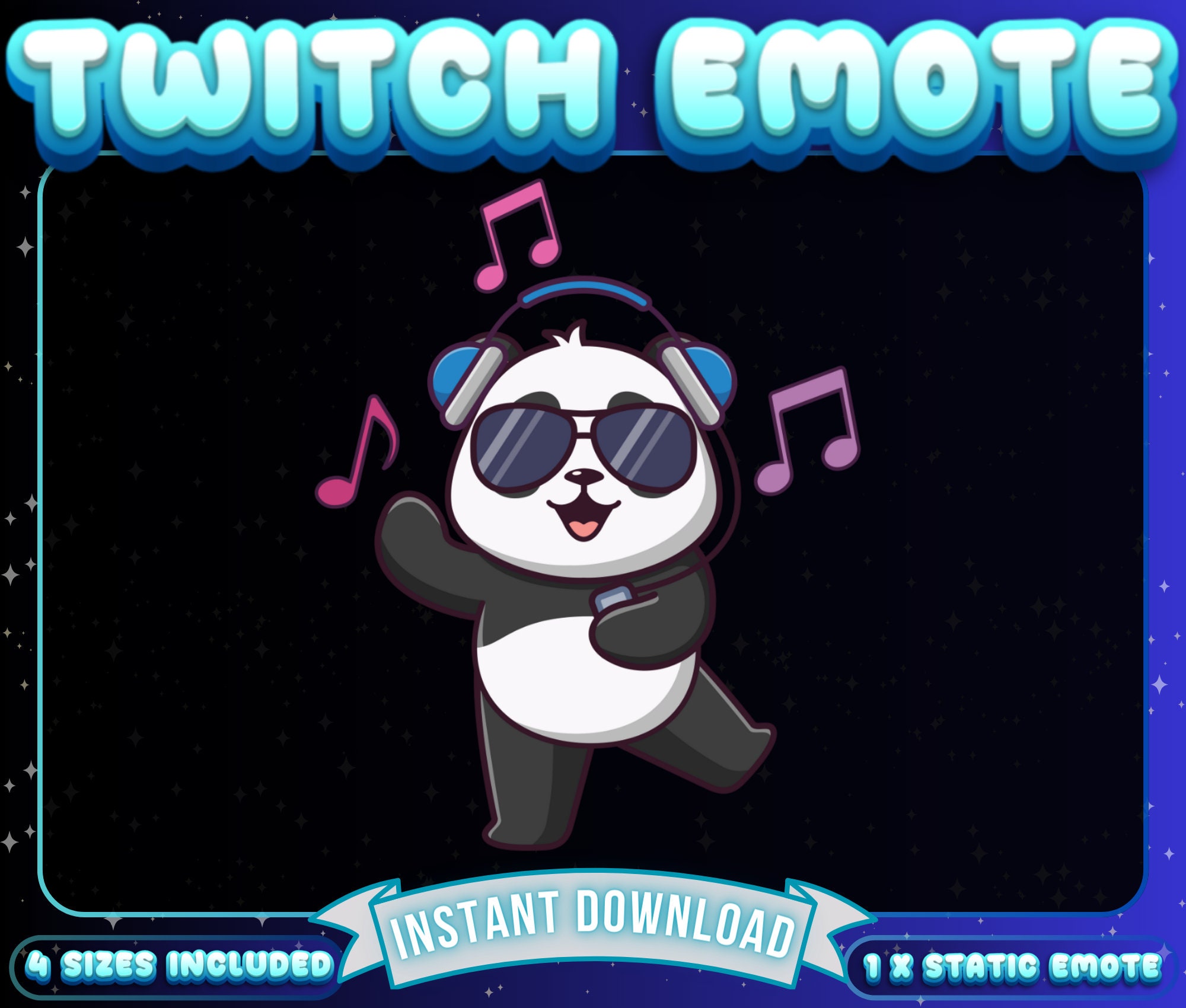 1 X Dancing Panda Twitch Emote, Funny Emote, Discord Emote, Funny ...