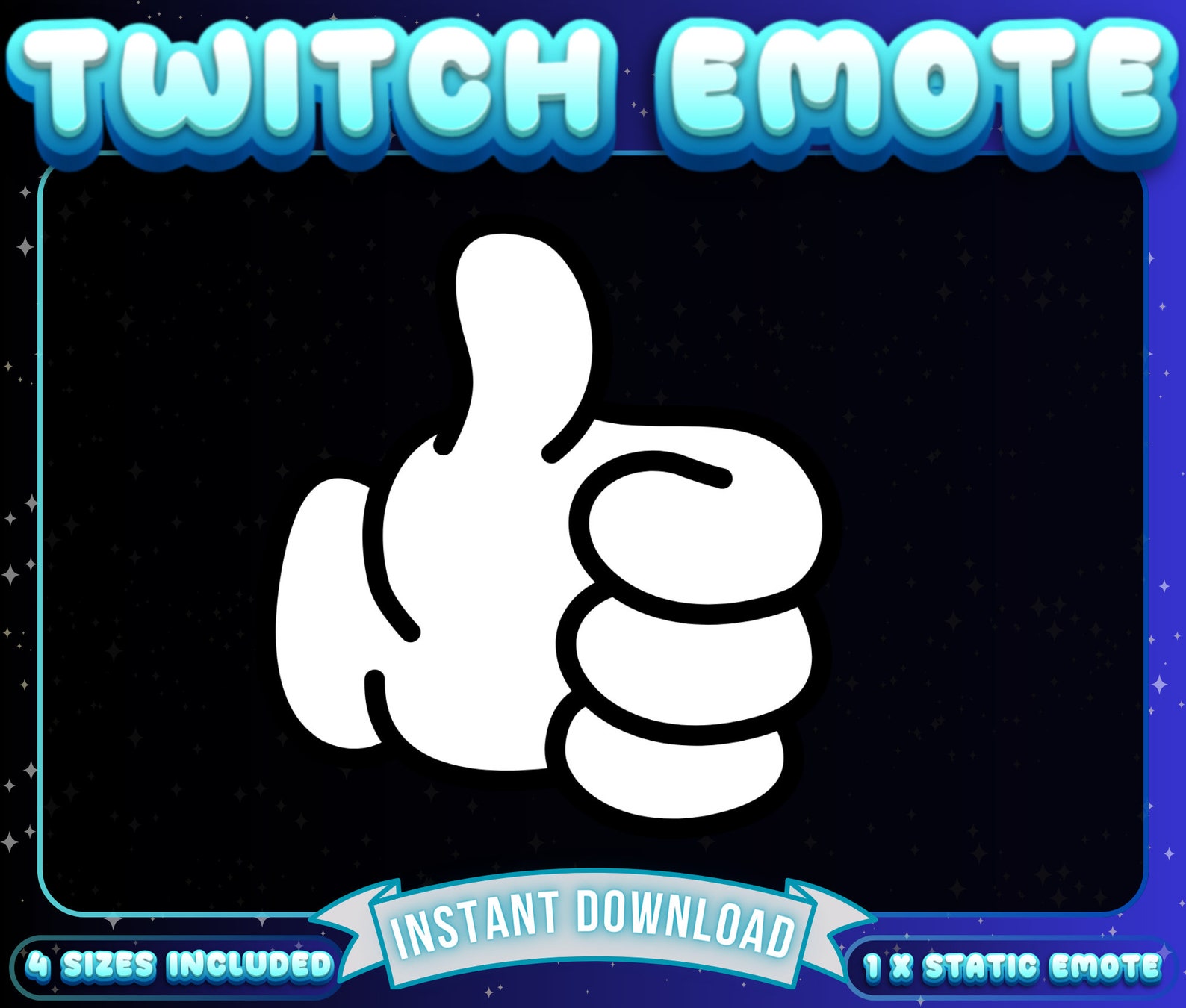 1 X Thumb up Twitch Emote, Funny Emote, Discord Emote, Funny Twitch ...
