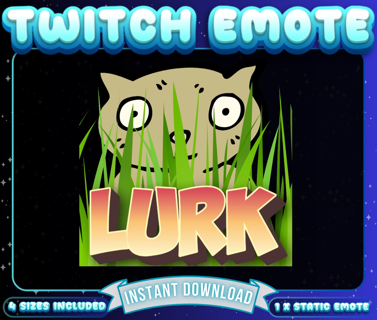 1 X Lurk Twitch Emote, Funny Emote, Discord Emote, Funny Twitch Emote ...