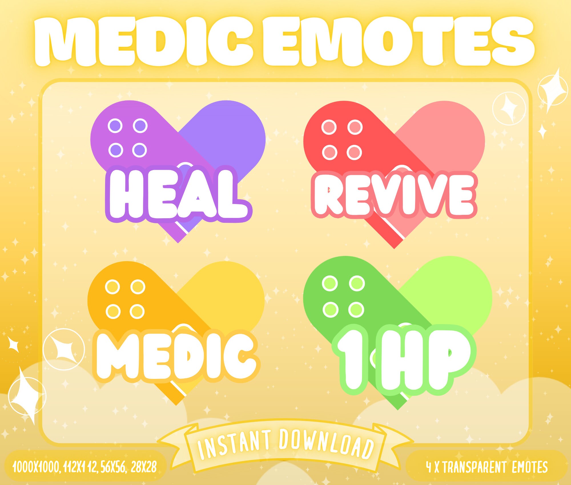4 X Medic Emotes Medic Twitch Emotes Cute Twitch Emotes - Etsy