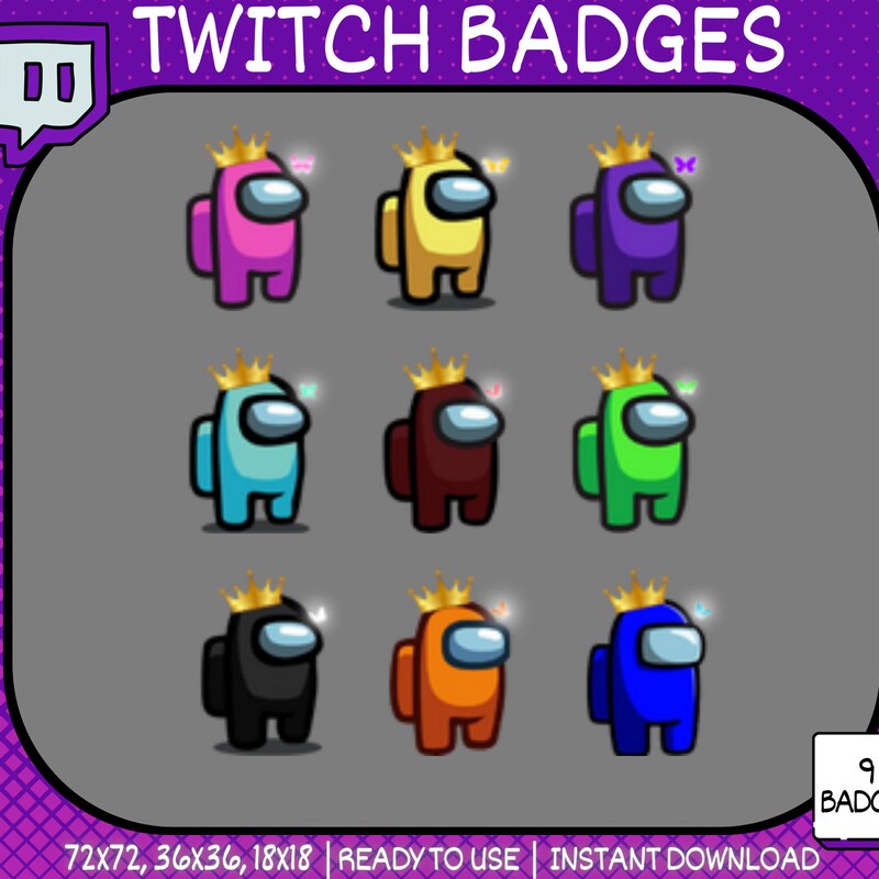 Among Us Bit Badges - Etsy New Zealand