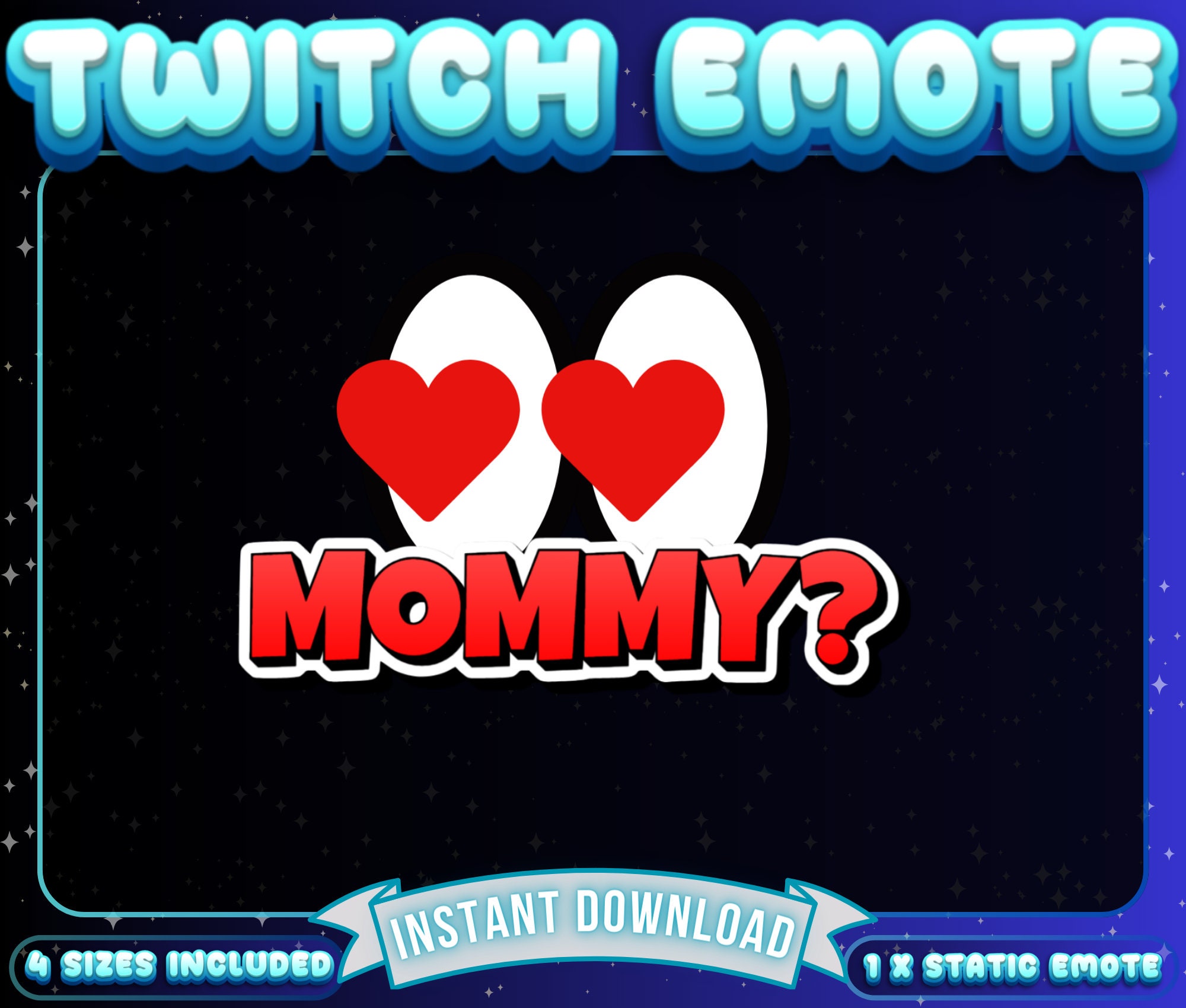 1 X Mommy Twitch Emote, Funny Emote, Discord Emote, Funny Twitch Emote ...