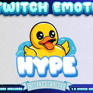1 X Hype Duck Twitch Emote, Funny Emote, Discord Emote, Funny Twitch ...