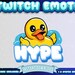 1 X Hype Duck Twitch Emote, Funny Emote, Discord Emote, Funny Twitch ...