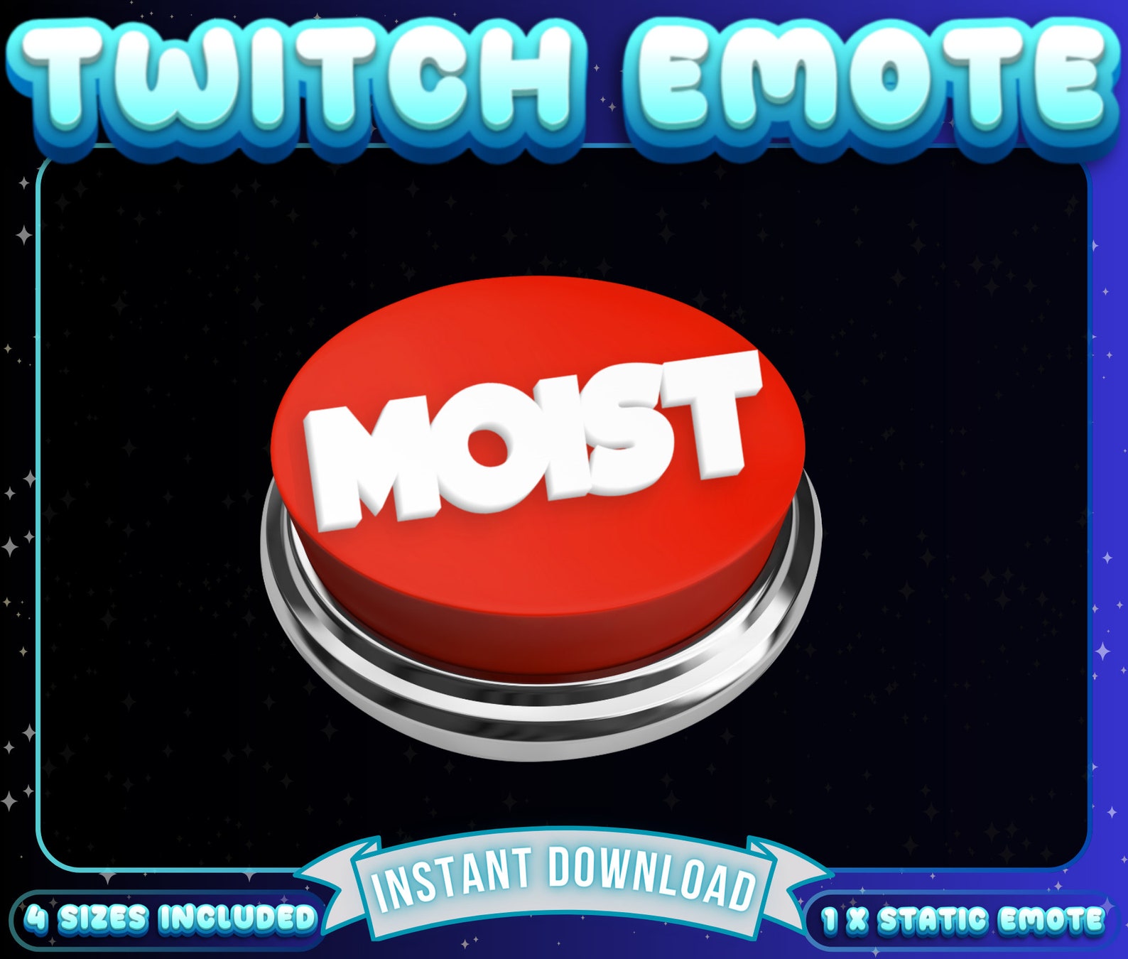 1 X Moist Twitch Emote, Funny Emote, Discord Emote, Funny Twitch Emote ...