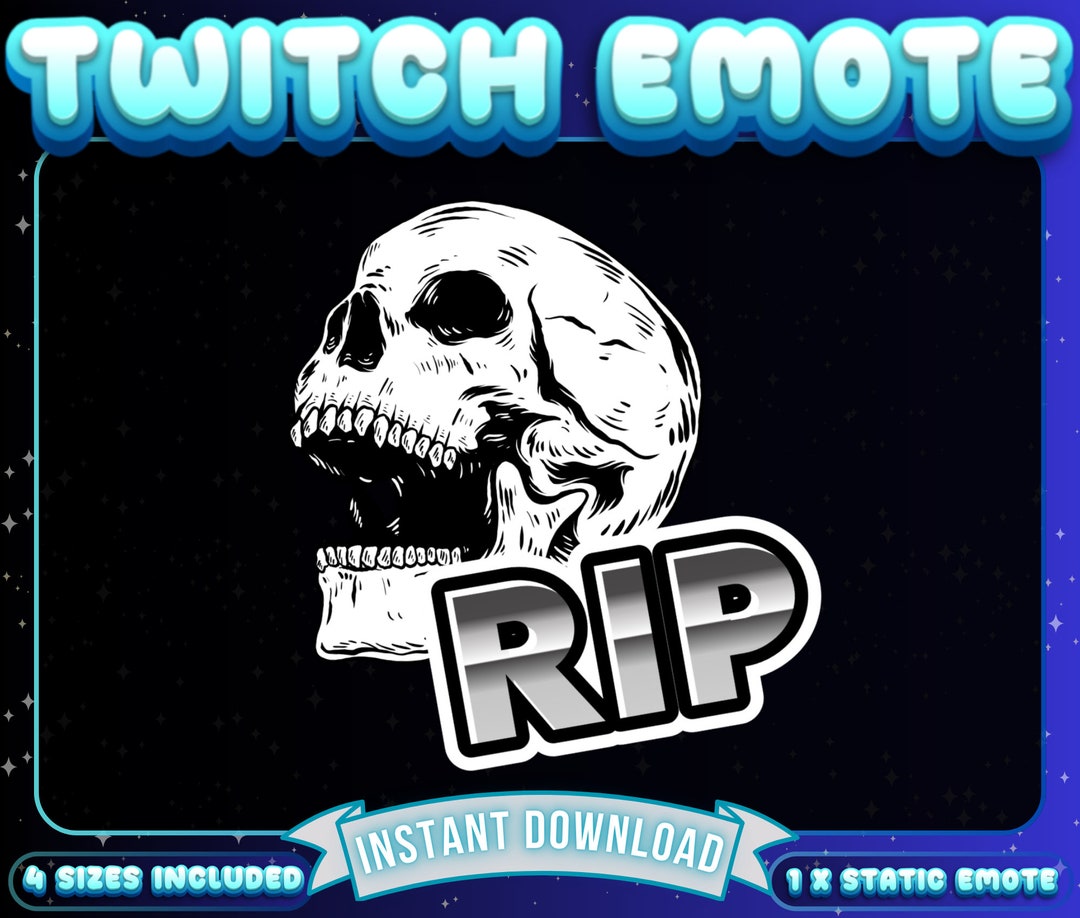 1 X RIP Twitch Emote, Funny Emote, Discord Emote, Funny Twitch Emote ...