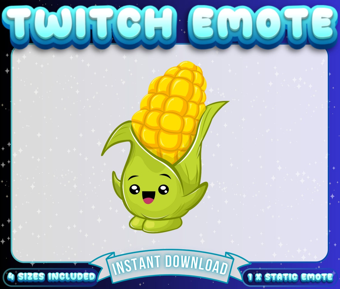 1 X It's Corn Twitch Emote, Funny Emote, Discord Emote, Funny Twitch ...