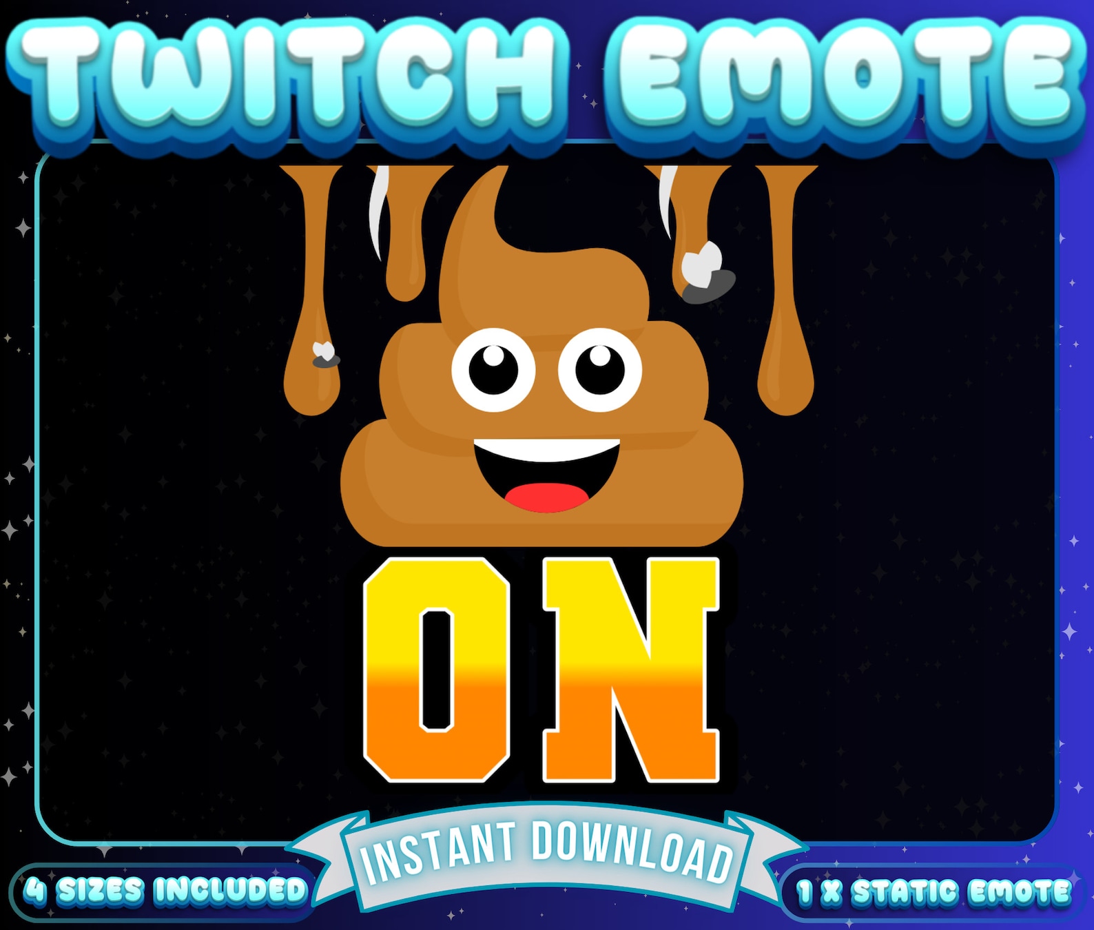 1 X Shit on Twitch Emote, Funny Emote, Discord Emote, Funny Twitch ...